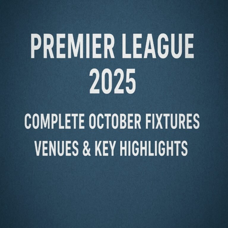 English Premier League 2025–26: Teams, Fixtures, Venues & Full Season ...